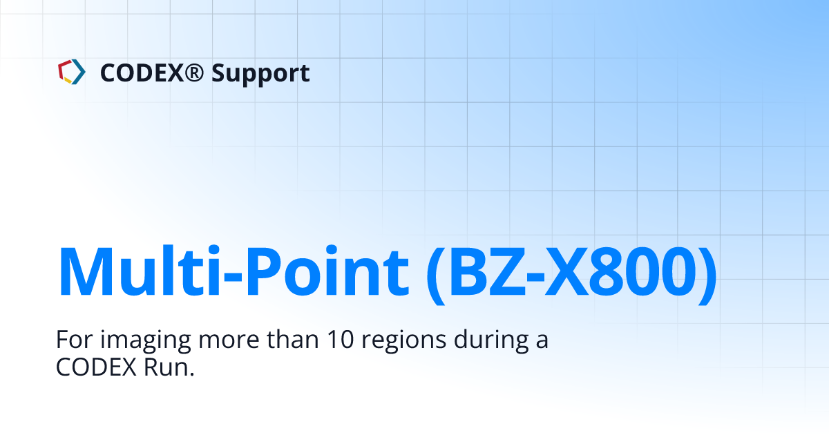 Multi-Point (BZ-X800) | CODEX® Support